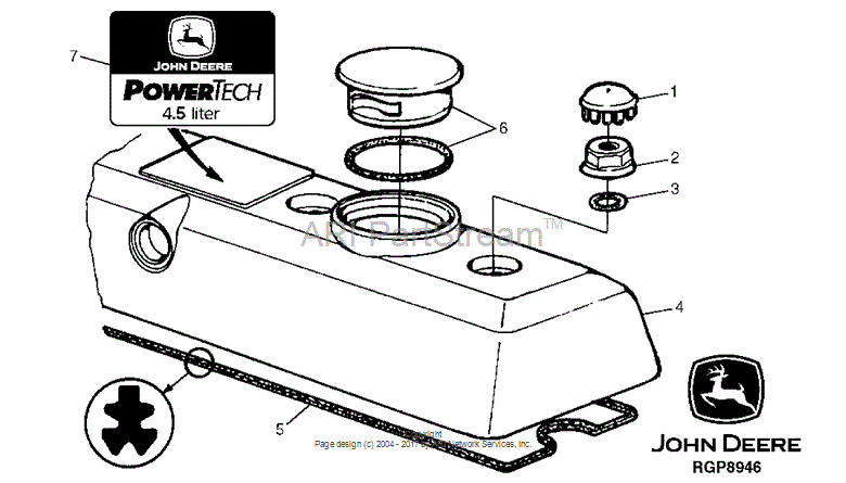 R123542 - GASKET (R524481, R524480, R123543, M-R524481) fits JOHN DEERE ...