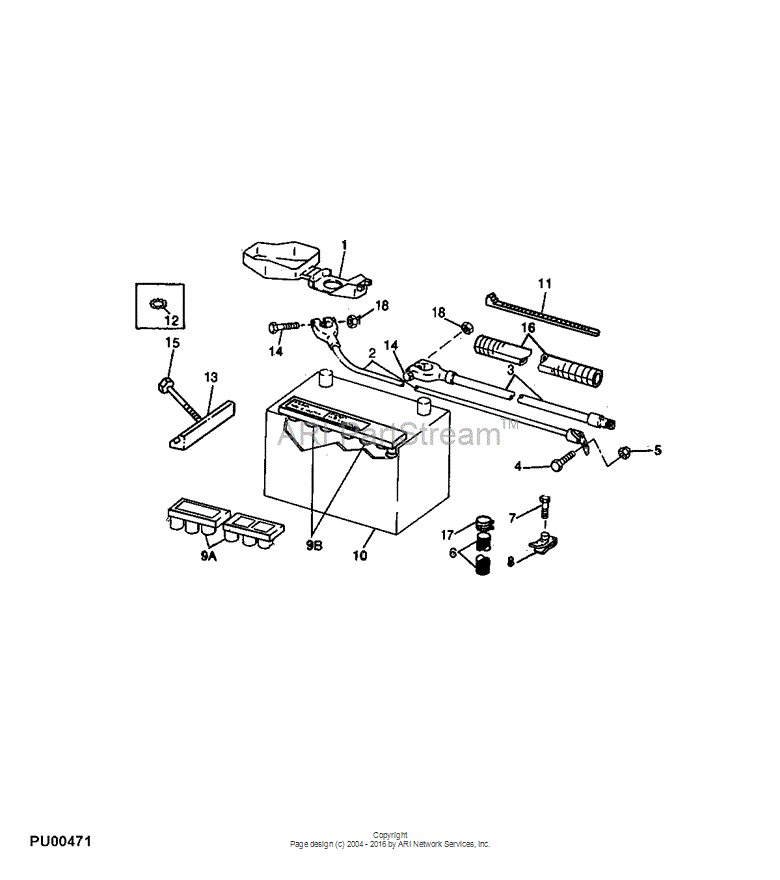 TY6192 - BATTERY fits JOHN DEERE