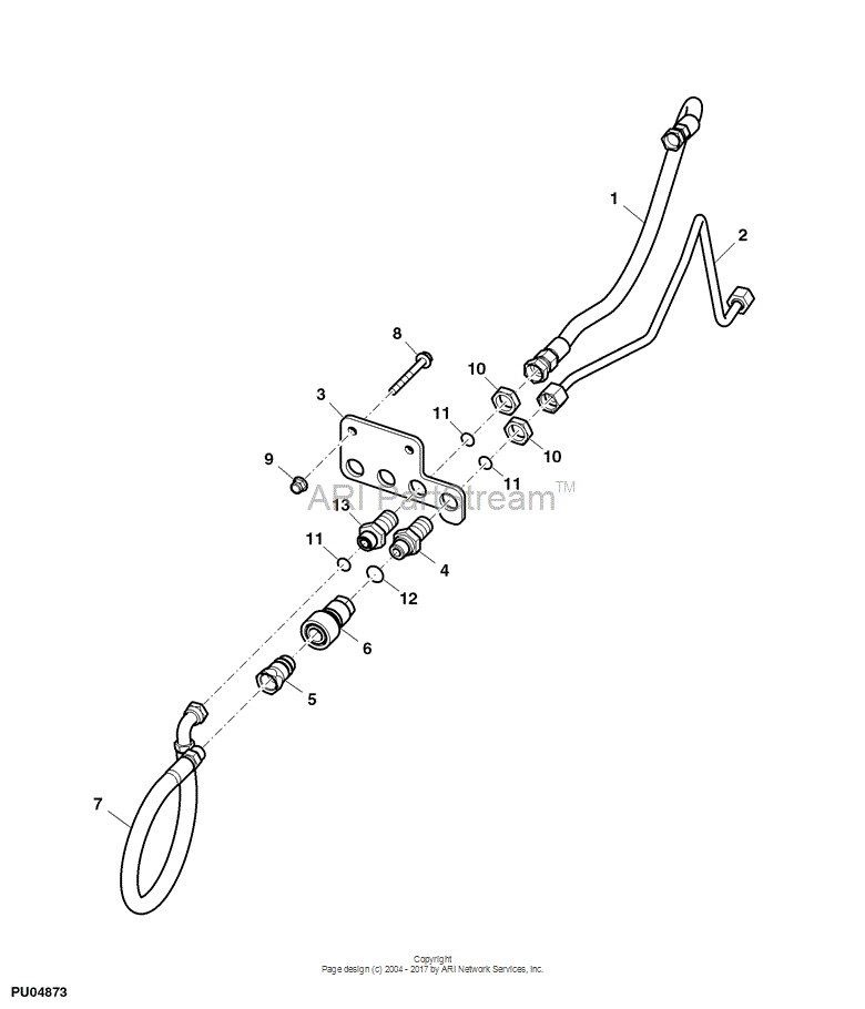 AM105465 - HOSE ASSY fits JOHN DEERE | Price: $128.02