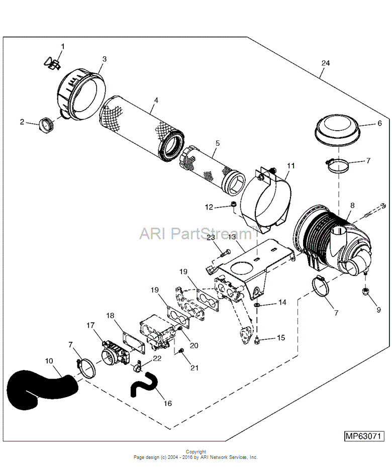 MIU13319 - Air Intake Stack fits JOHN DEERE | Price: $30.00