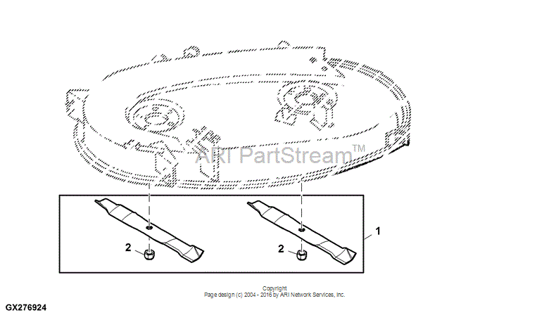 am141033 - Mower Blade Kit fits JOHN DEERE | Price: $23.00 to $235.41