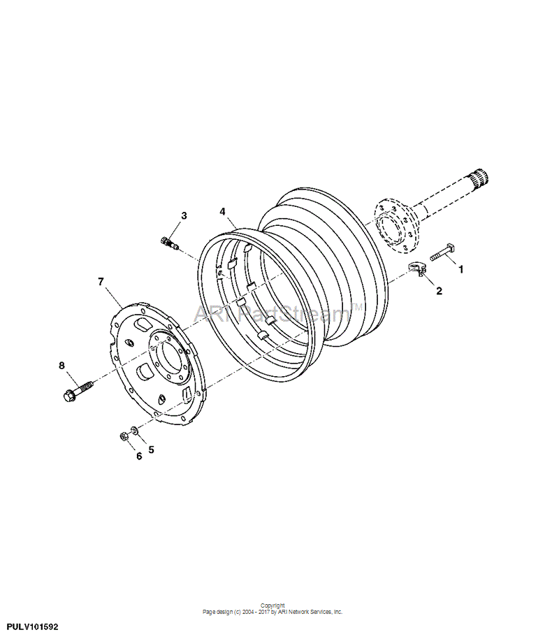 T27720 - RIM WITHOUT TIRE fits JOHN DEERE