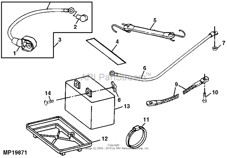 TY21752 - BATTERY fits JOHN DEERE