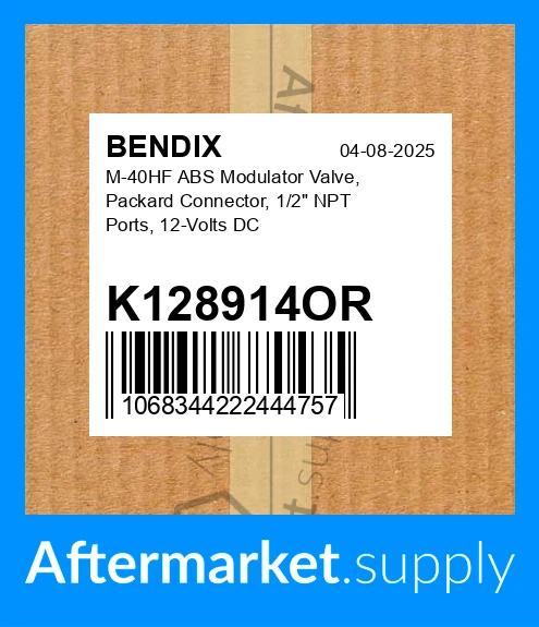 K128914OR - M-40HF ABS Modulator Valve, Packard Connector, 1/2" NPT ...