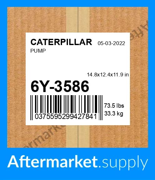 6Y-3586 - Pump fits CATERPILLAR | Price: $1,590.83 to $3,108.23