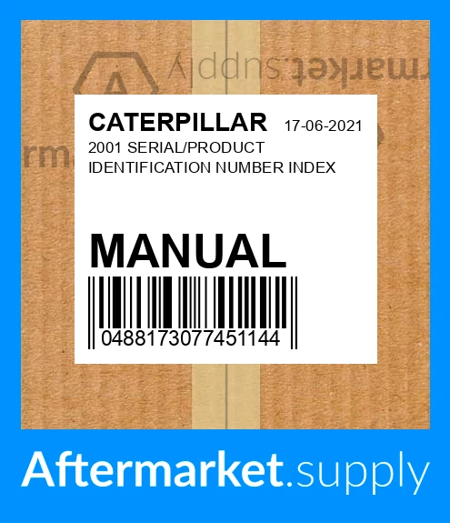 manual - 2001 SERIAL/PRODUCT IDENTIFICATION NUMBER INDEX fits ...