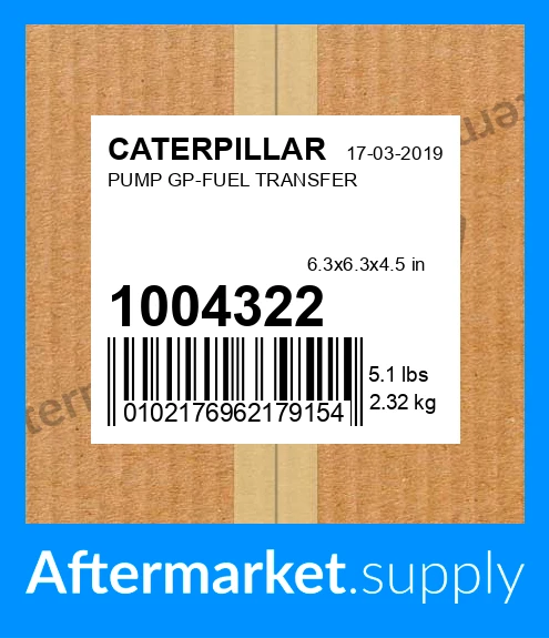 1004322 - PUMP GP-FUEL TRANSFER (3848611, 1903442, 2662523, 2959259 ...