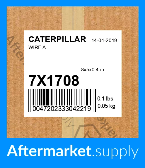 7X1708 - WIRE A fits CATERPILLAR | Price: $47.91