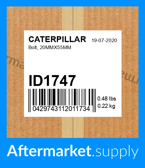 ID1747 - Bolt, 20MMX55MM fits CATERPILLAR