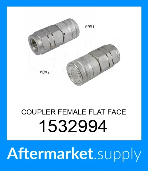 1532994 - COUPLER FEMALE FLAT FACE fits CATERPILLAR | Price: $20.00 to ...