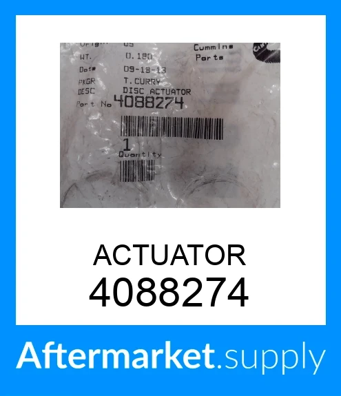 4088274 - ACTUATOR fits CUMMINS | Price: $65.00 to $167.87
