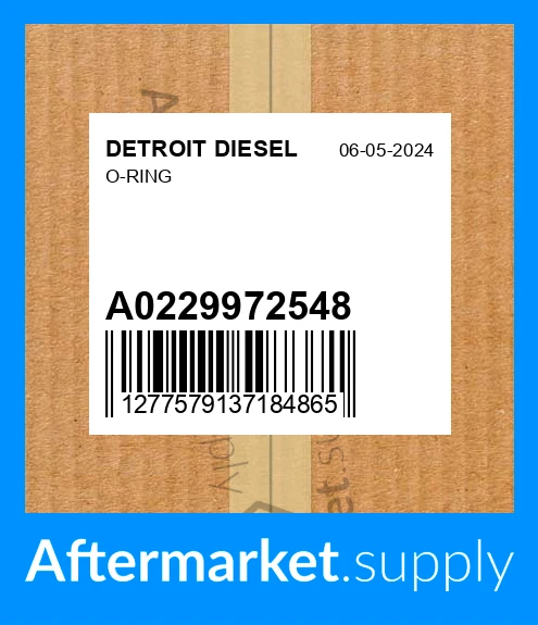 a0229972548 - O-RING DETROIT DIESEL | Price: $19.85 to $22.16
