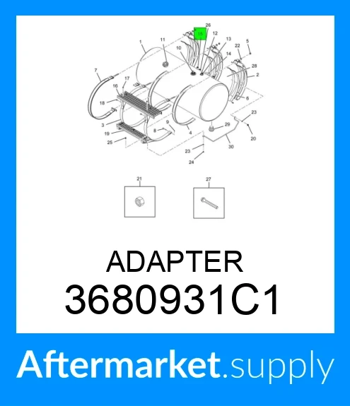 3680931C1 - ADAPTER fits INTERNATIONAL TRUCK | Price: $31.90
