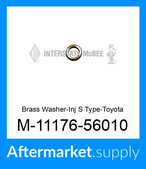 M-11176-56010 - Brass Washer-Inj S Type-Toyota (11176-56010) INTERSTATE MCBEE | Price: $0.42