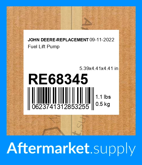 RE68345 - PUMP, TRANSFER, FUEL (DZ110618, RE68345, NRE68345, re68345 ...