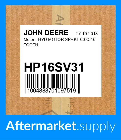 hp16sv31 - Motor - HYD MOTOR SPRKT 60-C-16 TOOTH fits JOHN DEERE