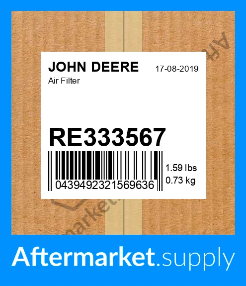RE333567 - Air Filter fits JOHN DEERE | Price: $69.90 to $315.39
