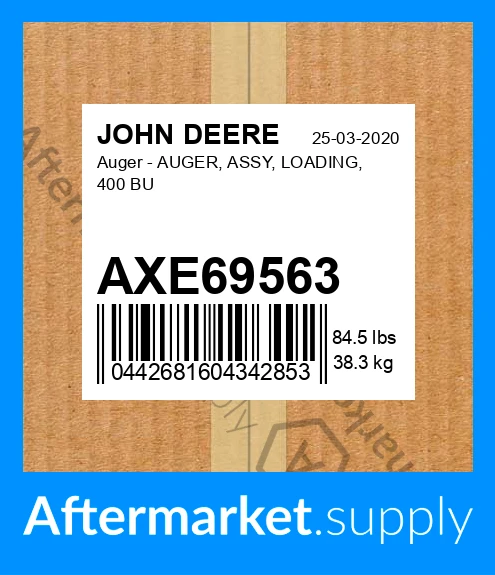 axe69563 - Auger - AUGER, ASSY, LOADING, 400 BU (AH233419) fits JOHN ...