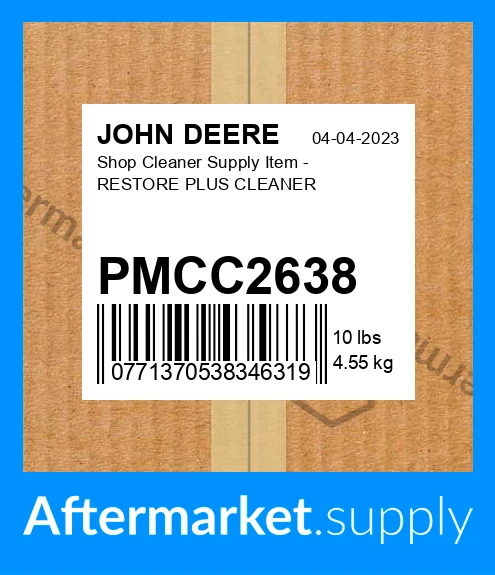 pmcc2638 - Shop Cleaner Supply Item - RESTORE PLUS CLEANER fits JOHN DEERE
