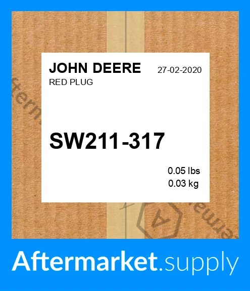 SW211-317 - RED PLUG fits JOHN DEERE | Price: $3.76 to $39.97