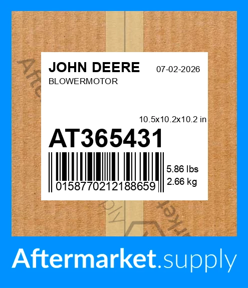 AT365431 - BLOWERMOTOR fits JOHN DEERE | Price: $12.22 to $339.99
