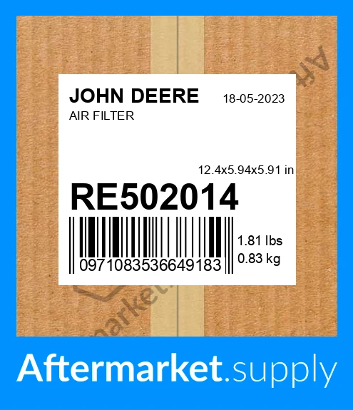 RE502014 - Air Filter fits JOHN DEERE | Price: $163.99