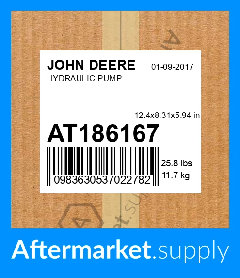 AT186167 - Hydraulic Pump fits JOHN DEERE | Price: $3,959.99 to $5,026.77