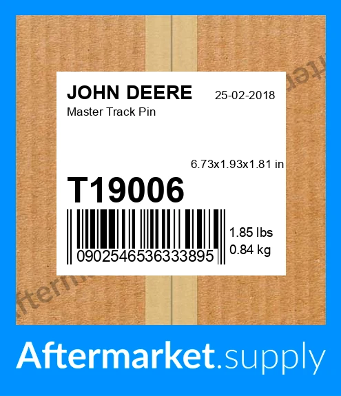T19006 - Master Track Pin fits JOHN DEERE | Price: $57.95