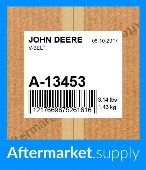 A-13453 - V-BELT fits JOHN DEERE | Price: $103.03 to $113.28