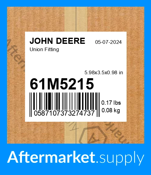 61m5215 - Union Fitting fits JOHN DEERE