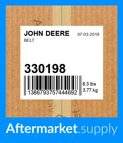 330198 - BELT fits JOHN DEERE | Price: $365.00