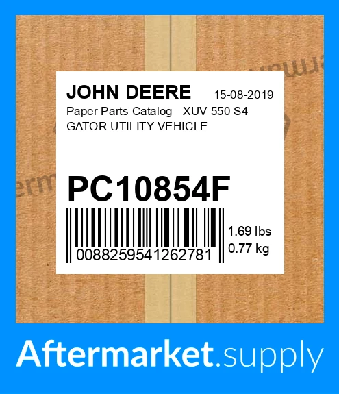 pc10854f - Paper Parts Catalog - XUV 550 S4 GATOR UTILITY VEHICLE fits ...