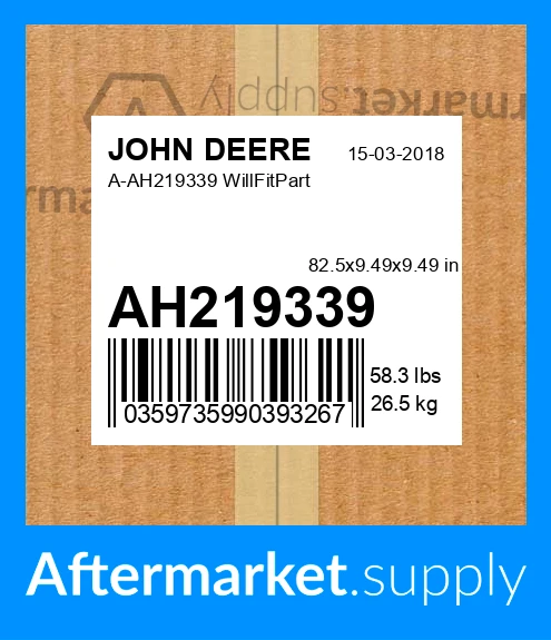 AH219339 - Lower Clean Grain Auger for John Deere Combine, В (AXE13122 ...