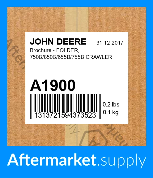 a1900 - Brochure - FOLDER, 750B/850B/655B/755B CRAWLER fits JOHN DEERE | Price: $33.07