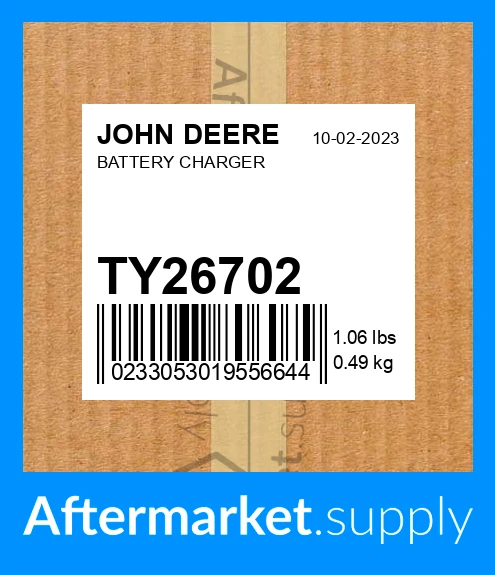 TY26702 - Battery Charger fits JOHN DEERE