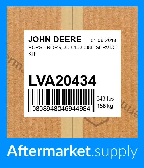 lva20434 - ROPS - ROPS, 3032E/3038E SERVICE KIT fits JOHN DEERE | Price ...