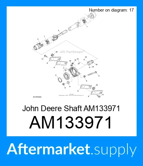 am133971 - Universal Driveshaft fits JOHN DEERE | Price: $379.00