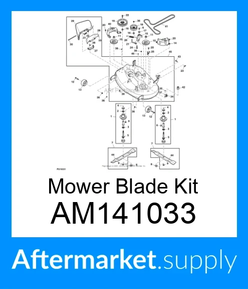am141033 - Mower Blade Kit fits JOHN DEERE | Price: $18.51 to $261.23