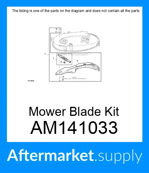 am141033 - Mower Blade Kit fits JOHN DEERE | Price: $23.00 to $235.41
