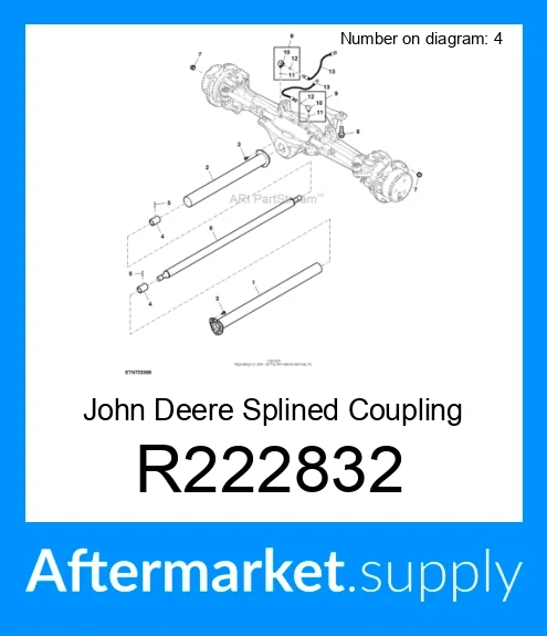 r222832 - Splined Coupling fits JOHN DEERE | Price: $18.98 to $194.85