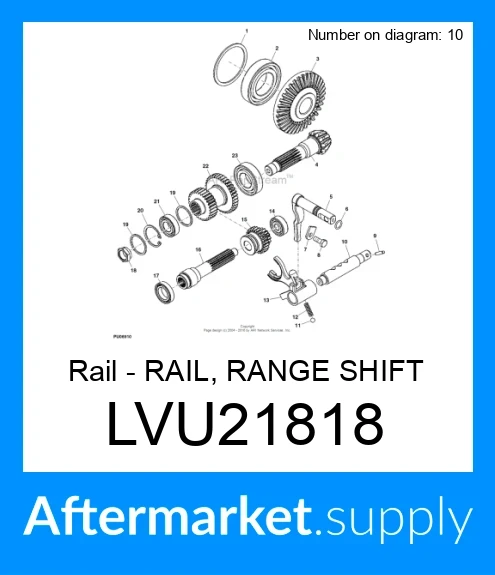 lvu21818 - Rail fits JOHN DEERE