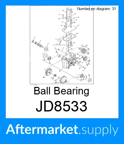 JD8533 - Ball Bearing fits JOHN DEERE | Price: $67.00