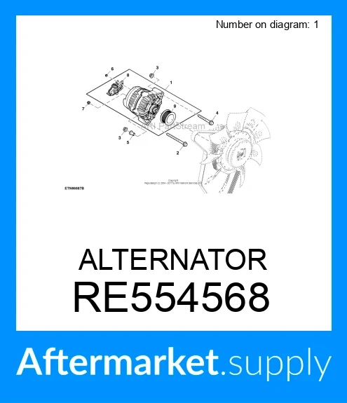 RE554568 - ALTERNATOR fits JOHN DEERE | Price: $800.00