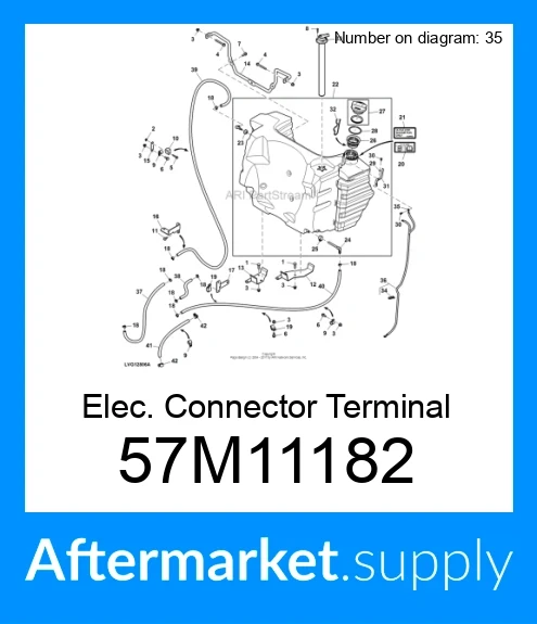 57m11182 - Elec. Connector Terminal fits JOHN DEERE