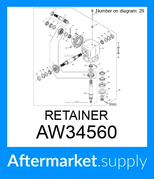 AW34560 - RETAINER fits JOHN DEERE