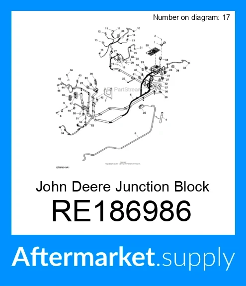 re186986 - Junction Block fits JOHN DEERE