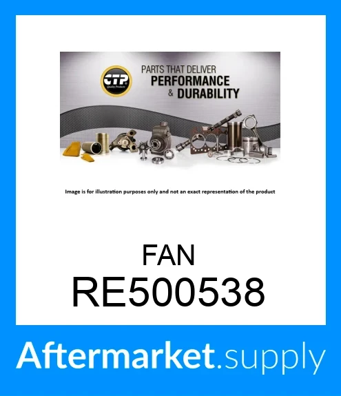 RE500538 - FAN fits JOHN DEERE | Price: $52.49 to $353.47