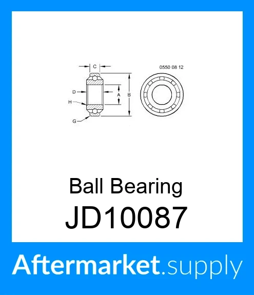 jd10087 - Ball Bearing fits JOHN DEERE