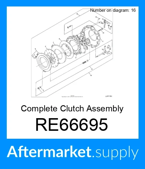 RE66695 - Complete Clutch Assembly (HTRE66695, HTRE66695R, RE66695 ...