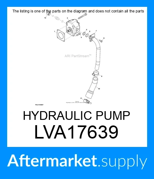 LVA17639 - HYDRAULIC PUMP fits JOHN DEERE | Price: $250.00 to $761.32